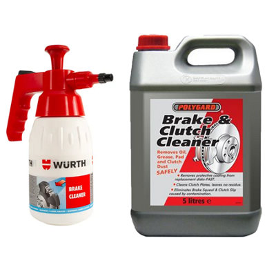 Wurth - Brake Cleaner Spray Pump - 1L + 5L Brake Cleaner - Polygard