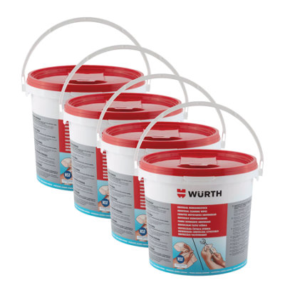 Wurth Multi Use Heavy Duty Hand Industrial Cleaning Wipes 4x90 Wipes