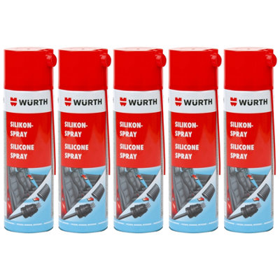 Wurth Silicone Spray 5x500ml Automotive Restore Protect Connections ...