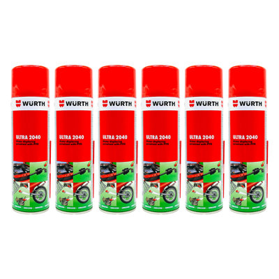 Wurth Ultra 2040 Lubricant, Penetrant and Water Displacer 6x500ml
