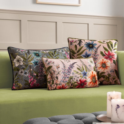 Wylder Hidcote Manor Alma Floral Feather Rich Cushion
