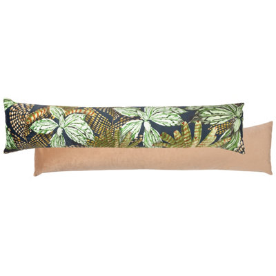 Wylder Mogori Abstract Leaves Digitally Printed Velvet Draught Excluder