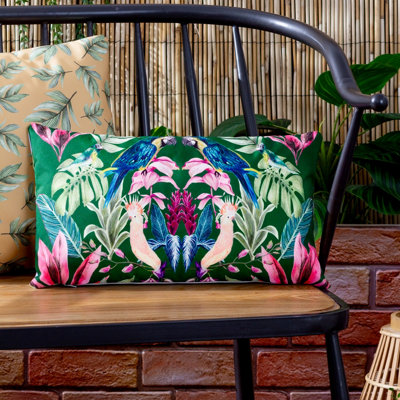 Wylder Tropics Kali Birds Tropical Polyester Filled Outdoor Cushion ...