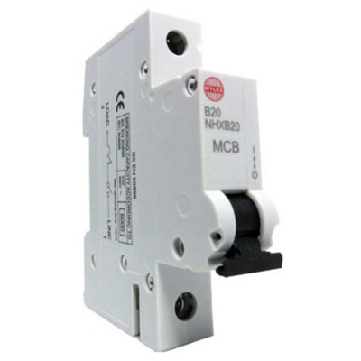 Wylex NHXB20 Miniature Circuit Breaker (MCB) Type B 20 Amp