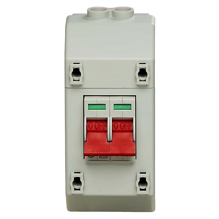 Wylex REC2S Enclosed Isolator Switch - 100 Amp Double Pole | DIY at B&Q Wylex REC2S Enclosed Isolator Switch - 100 Amp Double Pole | DIY at B&Q