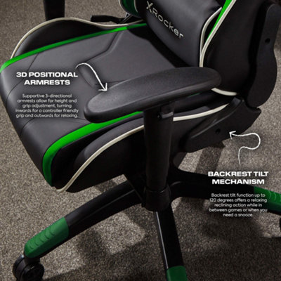 X-Rocker Agility Compact Gaming Chair Racing PC Reclining Adjustable PC ...