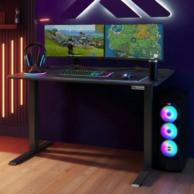 X Rocker Ascend 120cm Electric Height Adjustable Gaming Desk - Black