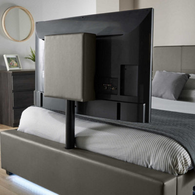 X-Rocker AVA Leather TV Bed with Rotating TV Mount 32" with Underbed ...