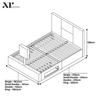 X-Rocker AVA Leather TV Bed with Rotating TV Mount 32" with Underbed ...