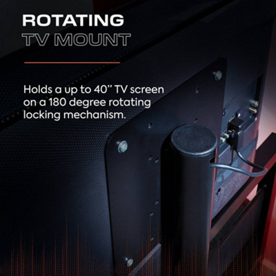 X-Rocker Basecamp TV Gaming Bed with Rotating TV Mount and Storage ...