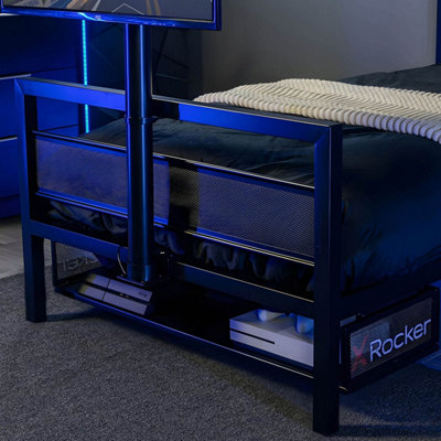 X-Rocker Basecamp TV Gaming Bed with Rotating TV Mount and Storage ...