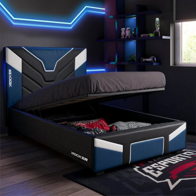 X-Rocker Cerberus MKII Ottoman Gaming Bed with Underbed Storage ...