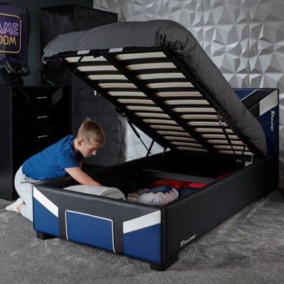 X-Rocker Cerberus MKII Ottoman Gaming Bed with Underbed Storage ...