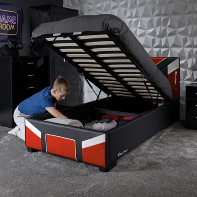 X-Rocker Cerberus MKII Ottoman Gaming Bed with Underbed Storage ...