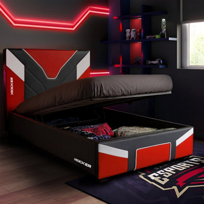 X-Rocker Cerberus MKII Ottoman Gaming Bed with Underbed Storage ...