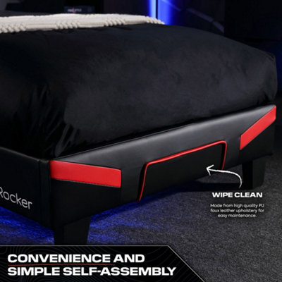 X-Rocker Cerberus MKII Single Gaming Bed in a Box PU Leather 3ft Frame ...