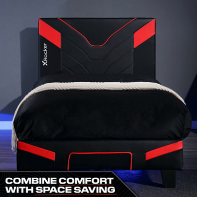 X-Rocker Cerberus MKII Single Gaming Bed in a Box PU Leather 3ft Frame ...