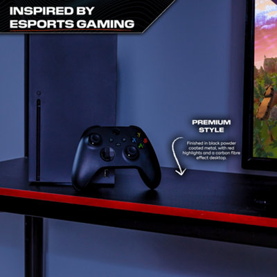 X-Rocker HQ Gaming Bunk Bed with Large Desk Kids Loft High Sleeper 3ft ...