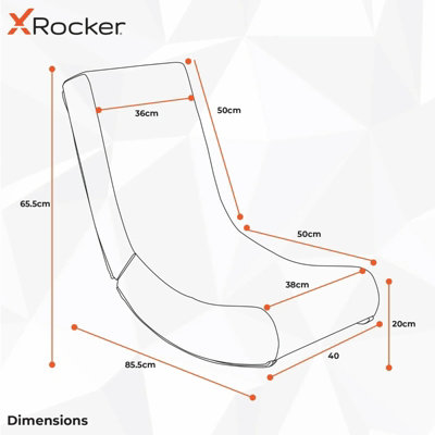 X-Rocker Lava Video Rocker Kids Gaming Chair Foldable Floor Rocker for ...