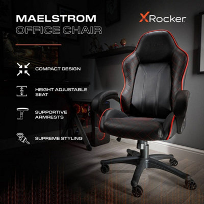 X Rocker Maverick Ergonomic PC Office Gaming Chair - Black / White