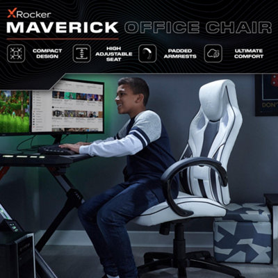 X-Rocker Maverick Gaming Chair PC Home Office Swivel PC Gaming Seat ...