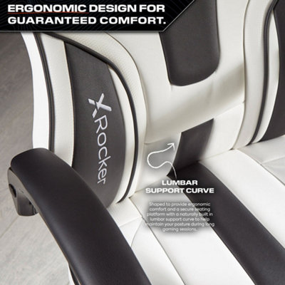 X-Rocker Maverick Gaming Chair PC Home Office Swivel PC Gaming Seat ...