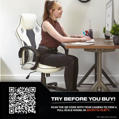 X-Rocker Maverick Gaming Chair PC Home Office Swivel PC Gaming Seat ...