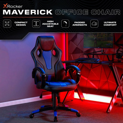 X-Rocker Maverick PC Office Gaming Chair, Mid-Back Support Ergonomic ...