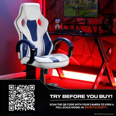 X Rocker Maverick PC Office Gaming Chair, Mid-Back Support Ergonomic ...