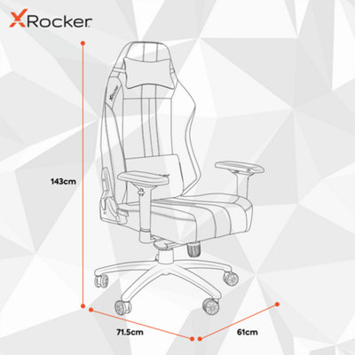 X-Rocker Onyx PC Office Gaming Chair, Ergonomic Computer Desk Chair ...