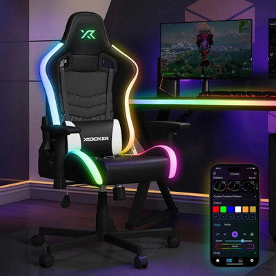 X Rocker Opal RGB Junior Gaming Chair Neo Motion Sync LED Lighting ...