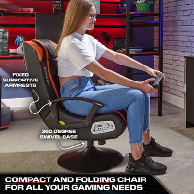 Folding gaming chair with speakers store