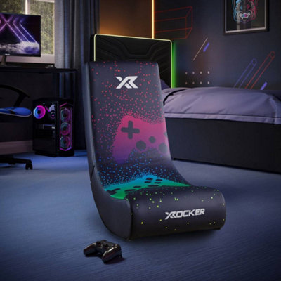 X Rocker Video Rocker Gaming Chair for Kids - Pixel Black