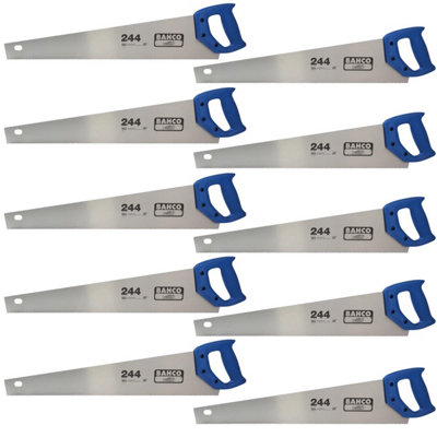 x10 Bahco 244 Hardpoint 22" Hand Saw Medium Cut 500mm BAH24422 244-22 ...