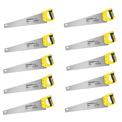 X10 Stanley Sharpcut Handsaw 20 Inch 500mm 11TPI STA120371 1-20-371 ...