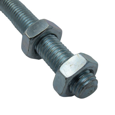 X2 20MM x 102MM Zinc Plated Swing Gate Eye Bolts With 2 Nuts (Bright ...