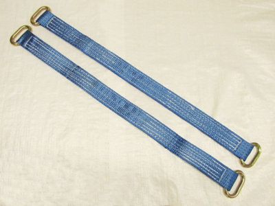 x2 30'' Wheel Strap With Oval Links - Blue Bridging Tractor Tie Down ...