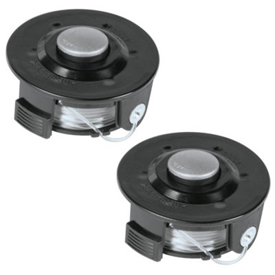 X2 Makita Grass Trimmer Spool 6m Line Metal Bump Head DUR181Z DUR193Z ...