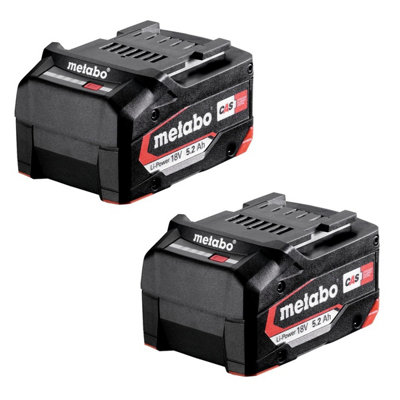 X2 Metabo Li-POWER 18v 5.2AH Battery CAS Compatible AIR COOL 18 V Battery