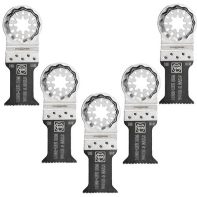 X5 Fein Starlock Multi Tool E-Cut BIM Long Life Plunge Blade 50x35mm ...