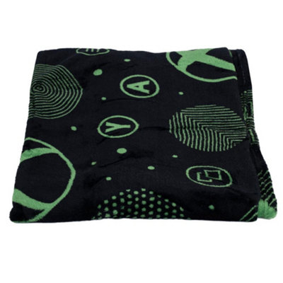 Xbox Iconic Fleece Logo Blanket Black/Green (150cm x 120cm)