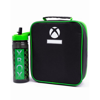 Xbox Lunch Bag and Bottle (Pack of 5) Black/Green (One Size)