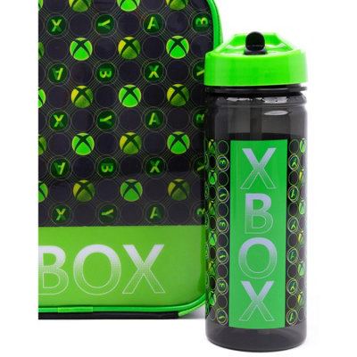Xbox Lunch Bag and Bottle (Pack of 5) Black/Green (One Size)