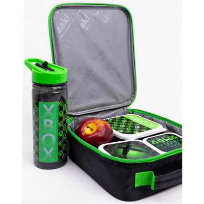 Xbox Lunch Bag and Bottle (Pack of 5) Black/Green (One Size)