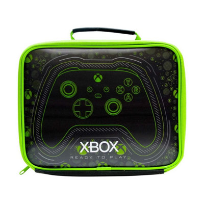 Xbox Rectangular Lunch Bag Black/Neon Green (One Size) | DIY at B&Q