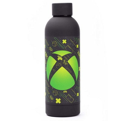 Xbox Stainless Steel Water Bottle Black/Green (One Size)