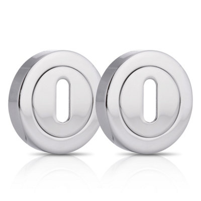 XFORT 2 Pack Standard Escutcheons Polished Chrome, 2 Pack