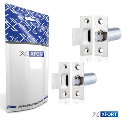XFORT Adjustable Roller Catch, Polished Chrome