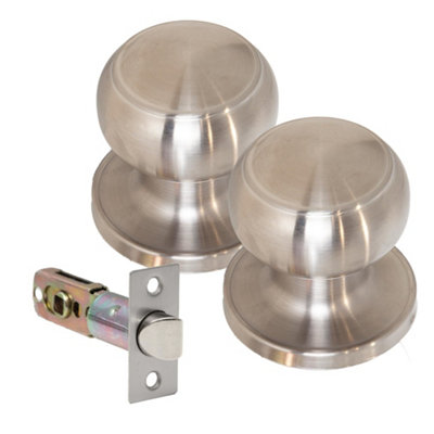 XFORT Bello Passage Knob Set Satin Chrome for Internal Wooden Doors
