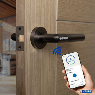 XFORT Bluetooth Smart Door Handle Gun Metal Grey